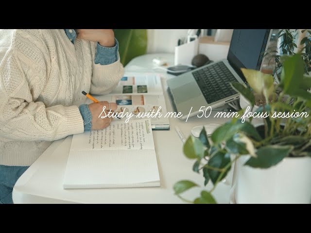 Study with me / 50 min focus session 영어공부 스터디 윗미 / 영어 공부가 잘 되는 음악 : VK ...
