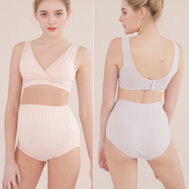 [연장후크증정]3단후크 컴포트 수유브라+팬티 SET 캡내장 3size, 4color : 프레벨라 임부속옷 전문브랜드