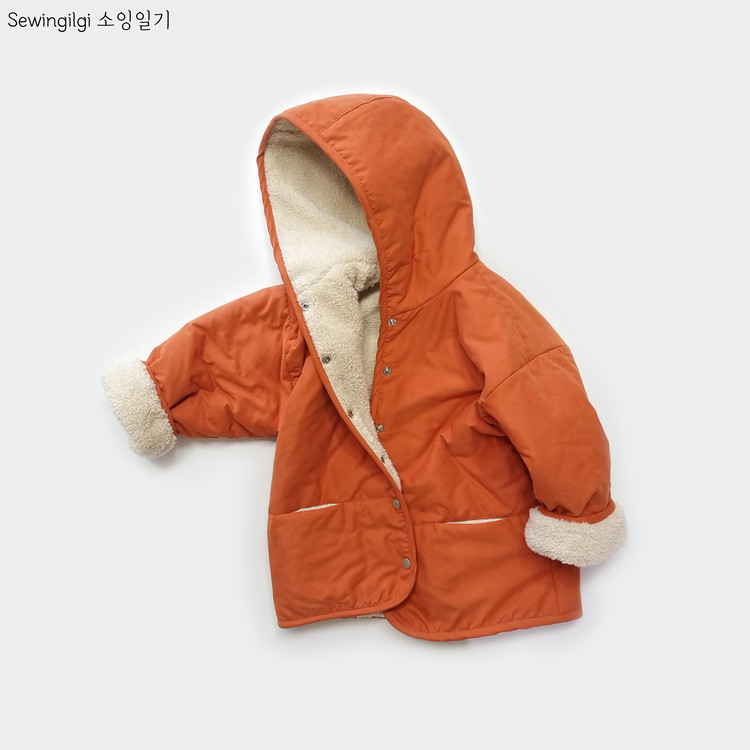 Hidden pocket hood jacket for kids Pattern : SEWINGILGI PATTERNS