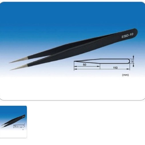 Anti-Static Stainless Tweezers (정전방지용 포셉_110mm) KA.ESD-10 : 제이엠사이언스
