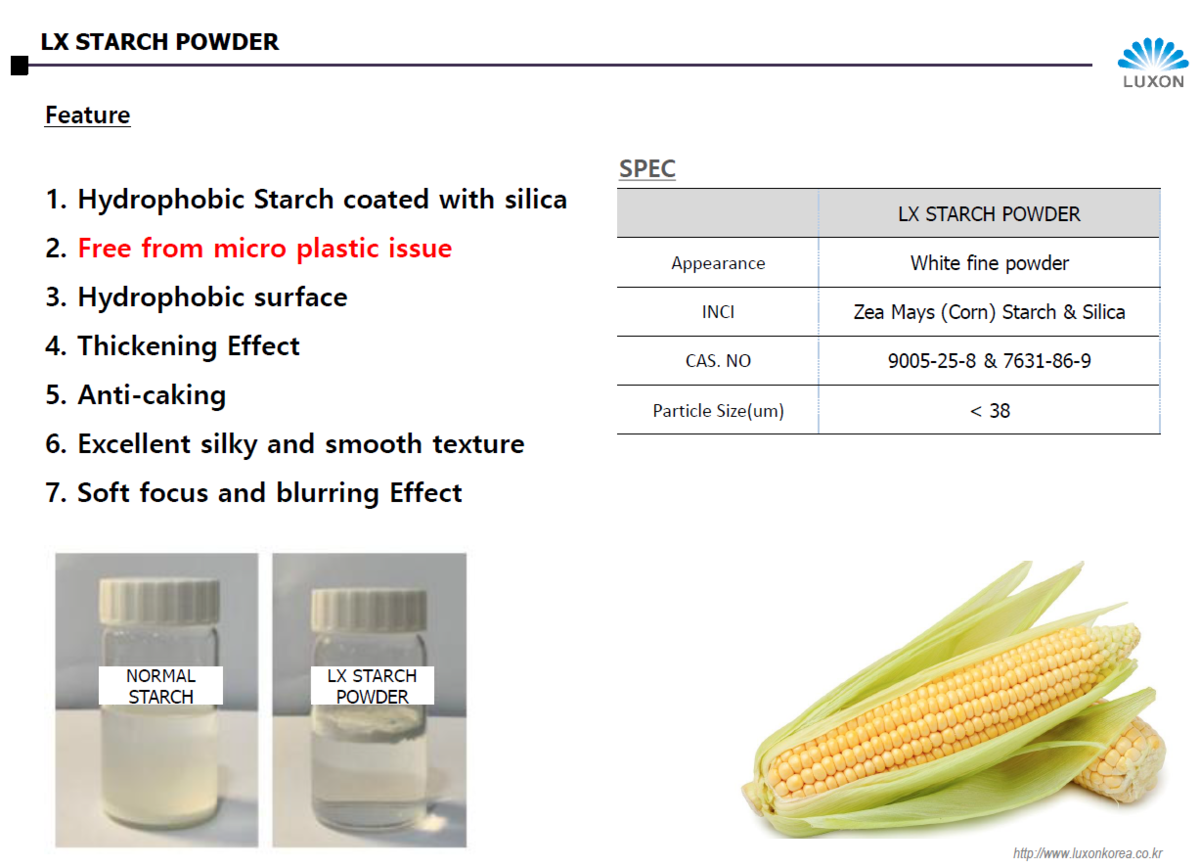 LX STARCH POWDER : News