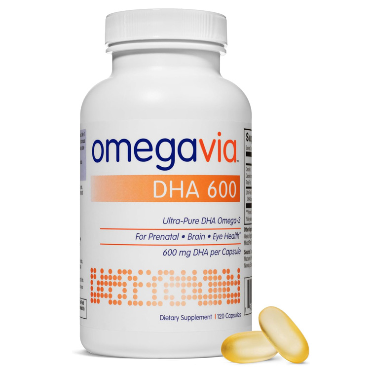 오메가비아 울트라-퓨어 DHA 600 mg 오메가3 - 120캡슐 / OmegaVia DHA 600 mg - Ultra-Pure ...