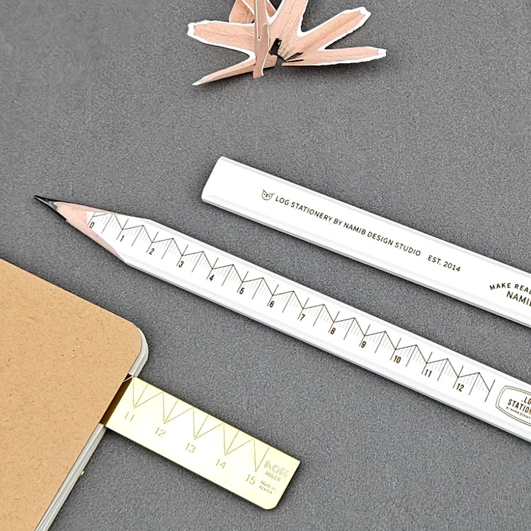 LOG 와이드 원목연필 [Wide Pencil] / (Ver. Ruler) : Namib Design Studio