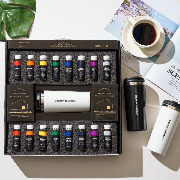 마켓더치 텀블러 + 앰플형 더치커피 선물세트 23ml*16 : TheFlora