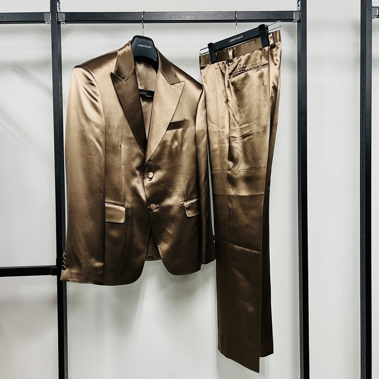 BROWN SILKY SUIT : LEMETEQUE