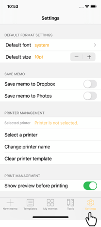 Nemonic App - App Settings : FAQ - Nemonic Label & Sticky Note Printer
