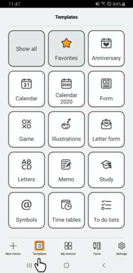 Nemonic App - Use Template : FAQ - Nemonic Label & Sticky Note Printer