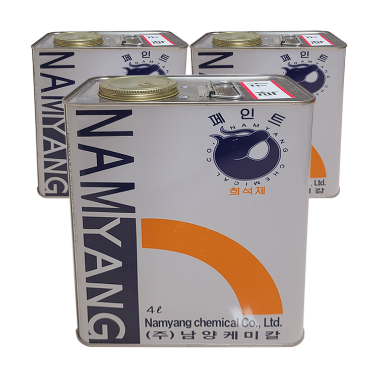 페인트 희석제 신나 남양화학 락카 신너 4L : 나바론 종합상사