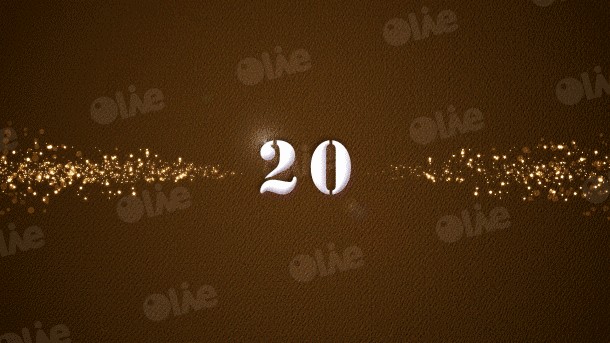 20초 카운트다운 골드 파티클 배경영상(mp4) : 올리브크레아(OliveCrea)