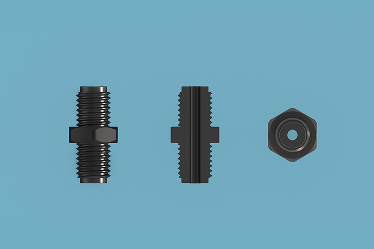 [Fitting] Low Pressure Male Union UNF나사탭 연결 아답터 피팅 PP 재질 1/4-28UNF ...