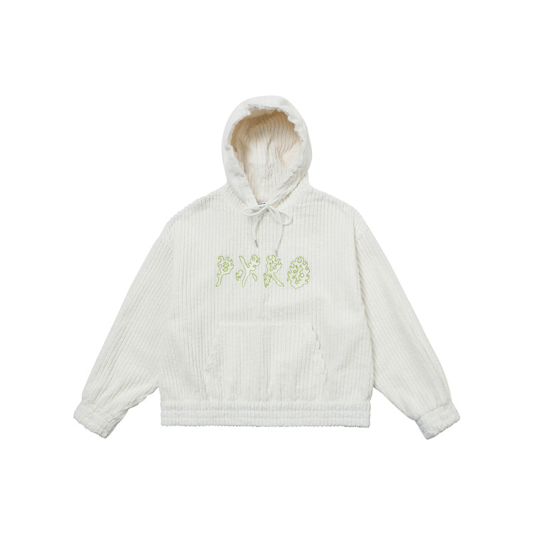 PYRO CORDUROY HOODIE [white] : BRYANDOODLE