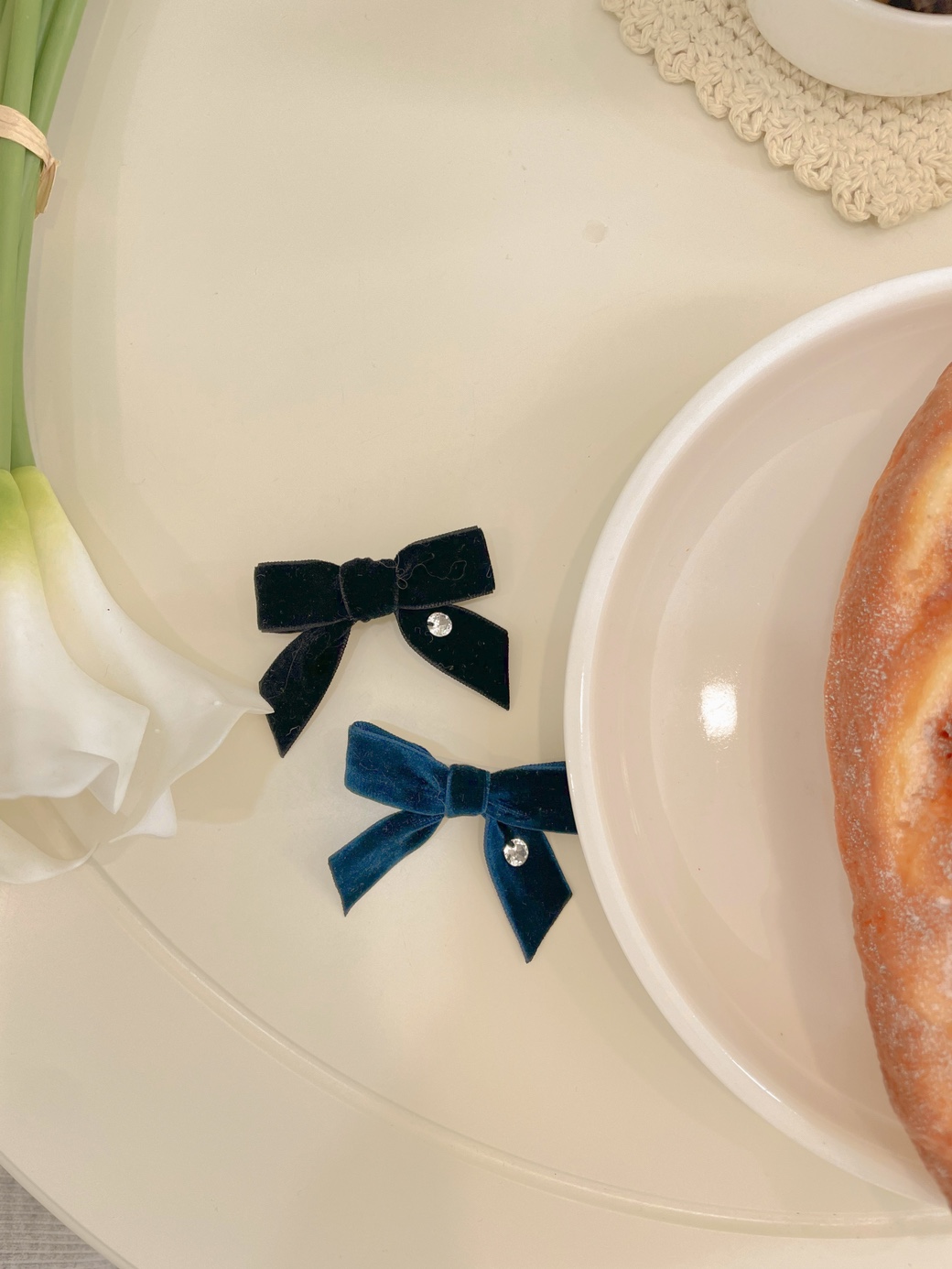 밍구르- 벨벳 크리스탈 헤어핀