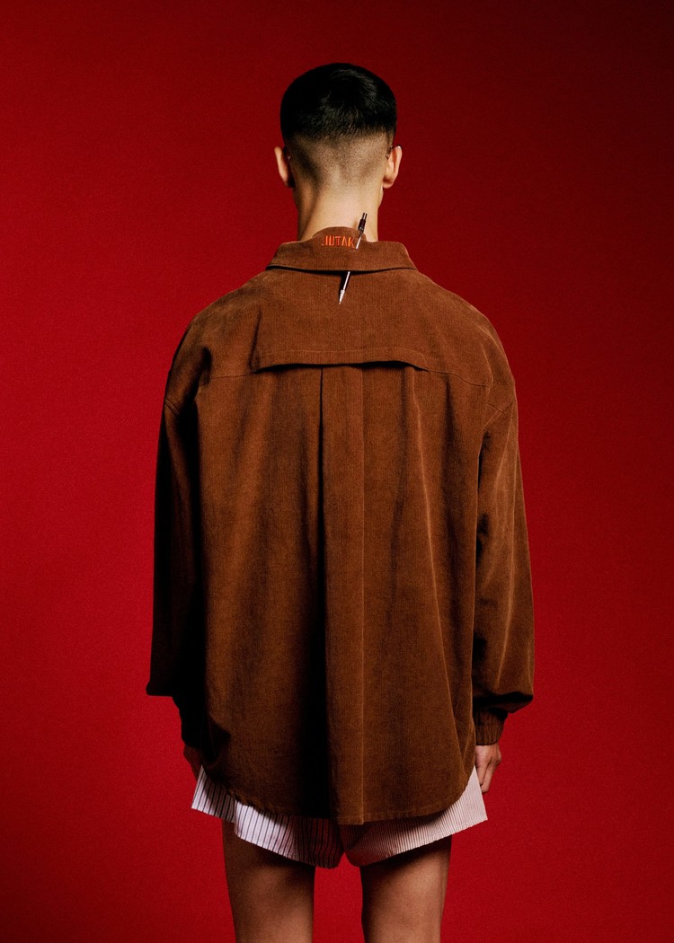 Twisted Collar Corduroy Shirket - Ginger Brown : JUTAK | 주탁