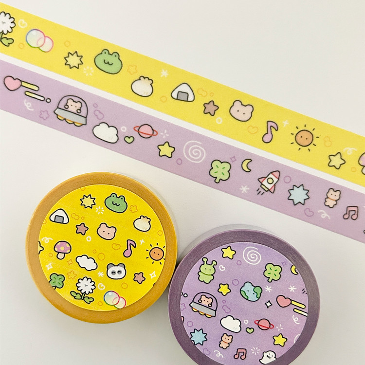 dekho.bokho | Masking tape_4 (yellow sky / purple sky) : Lovticker