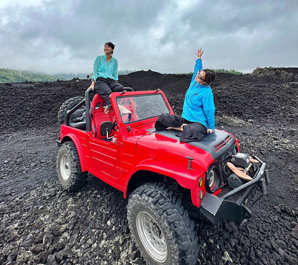 발리 바투르 산 일출 지프차 투어 선라이즈 블랙 라바 커피 시음 자연 온천 낀따마니 카페 빈땅투어 인도네시아 자유 여행 기획 여행