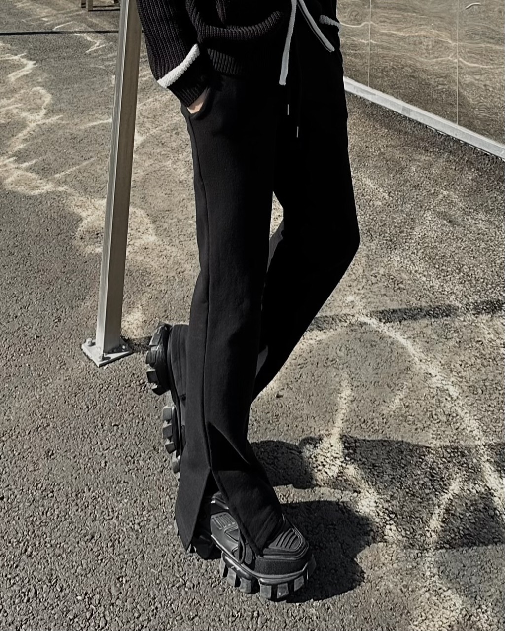 올시즌 트임 부츠컷 트레이닝 팬츠 2COL : 이치반