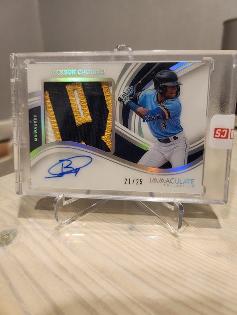 Jackson Chourio 2023 Panini Immaculate Collection Premium Patch Auto ...