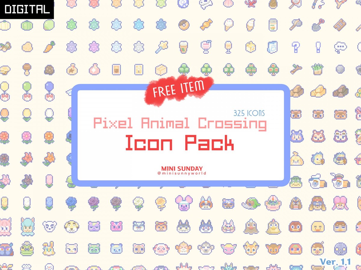 Animal Crossing Icon Pack (ver.1.1) : MINI SUNDAY studio
