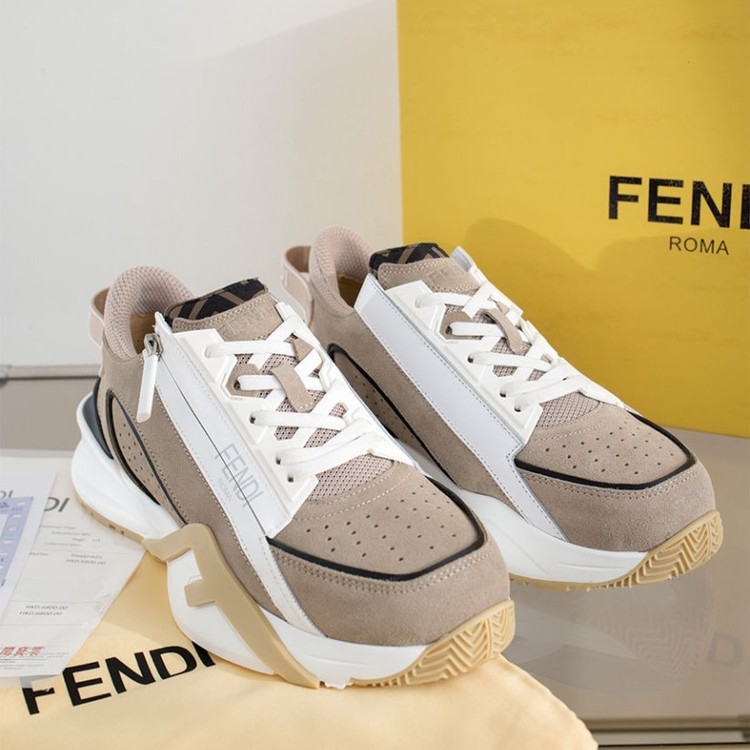[변심반품ok][FENDI] 펜디 플로우 스웨이드 로우탑 스니커즈 베이지 : 루호샵