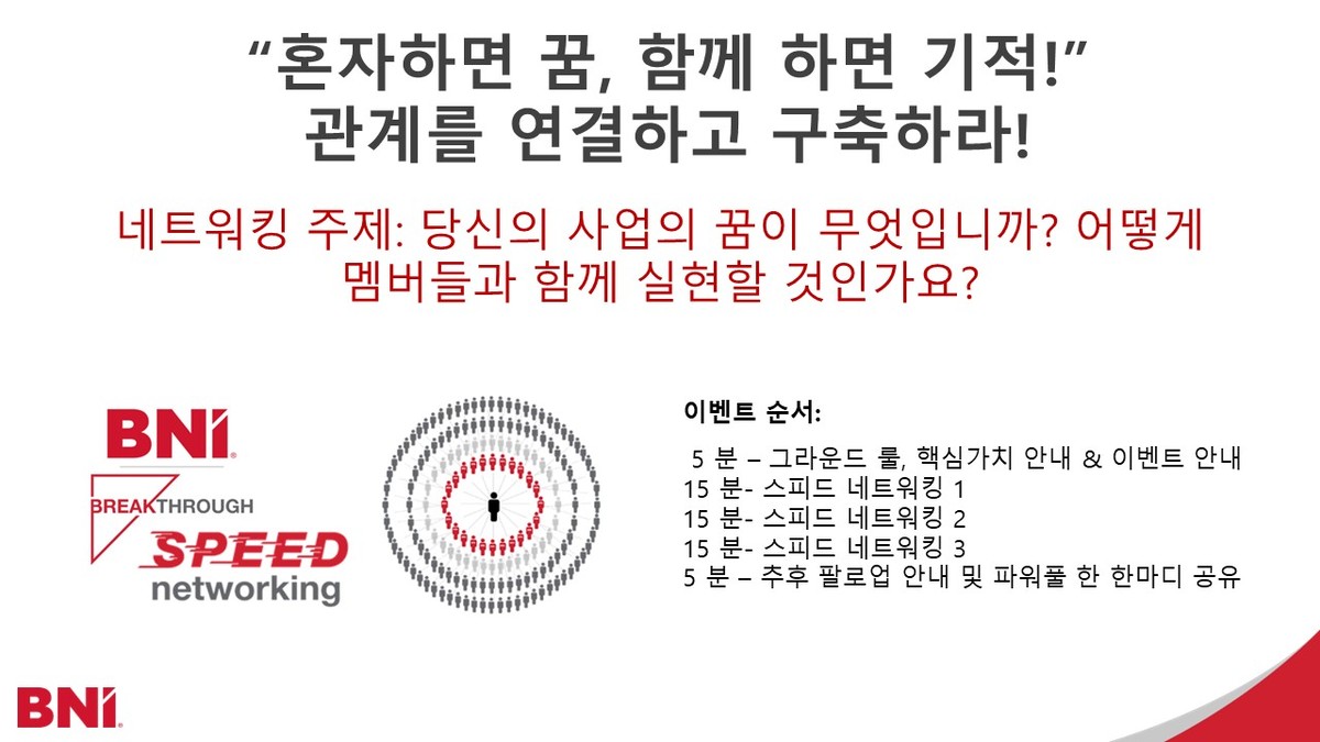 2024년 2월 첫째주 , INW 주간이 돌아옵니다 !! : BNI Korea
