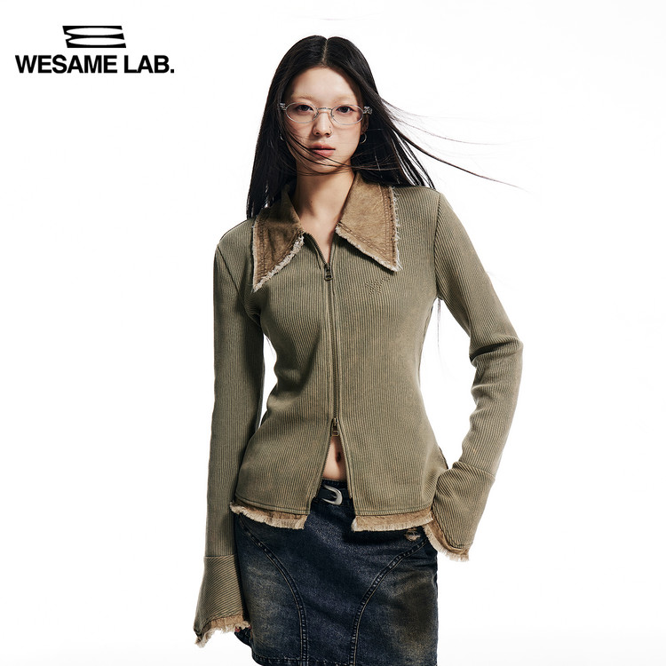 WESAME LAB slim fit double open zip up cardigan : 유스키트 YOUTHKIT