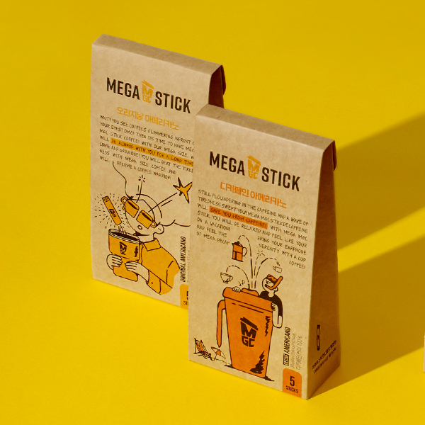 MEGA MGC COFFEE STICK COFFEE PACKAGE DESIGN : HEAZ