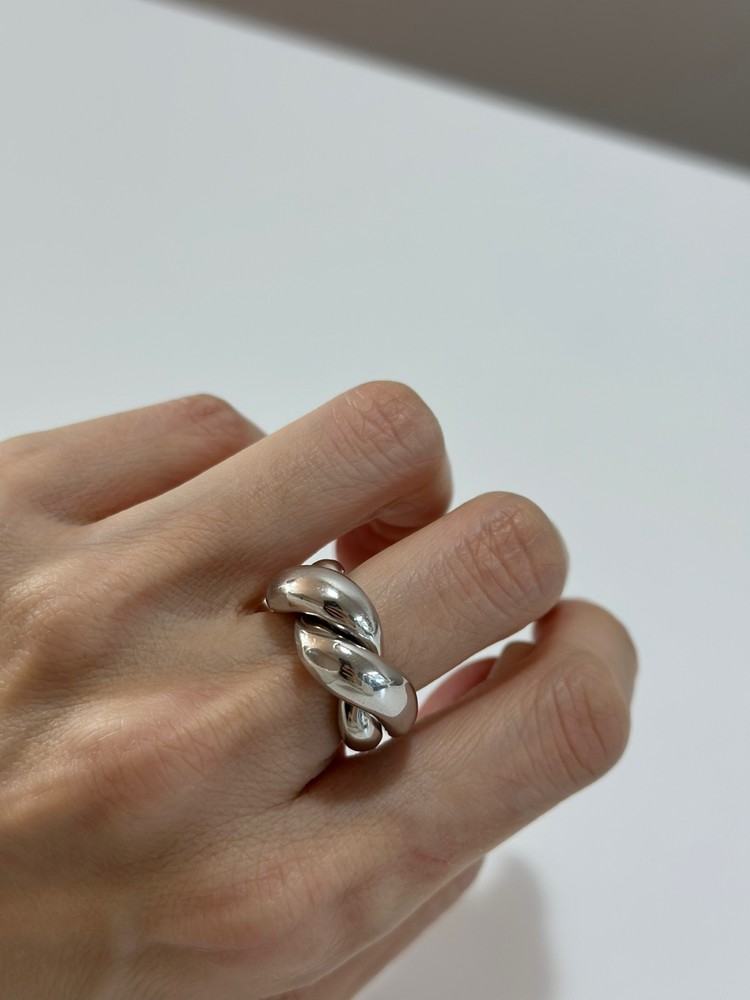 Bold twist double rings 볼드 트위스트 더블반지 (silver925) : LILY&M.