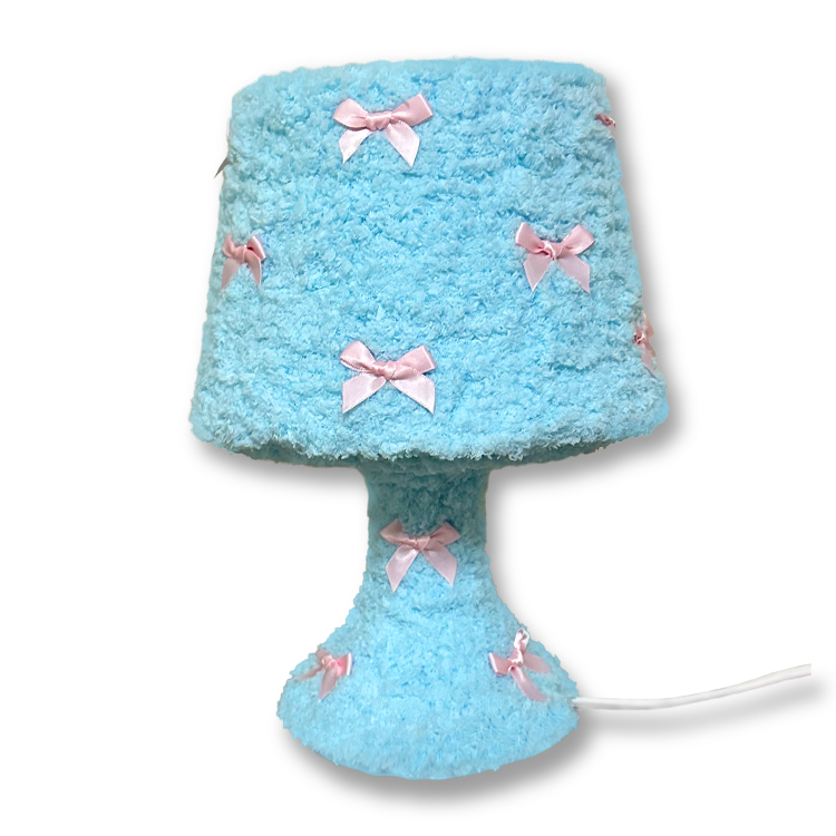 Fuzzy lamp_Ribbon_Sky blue (Pink) : 퍼지룸 fuzzyroom
