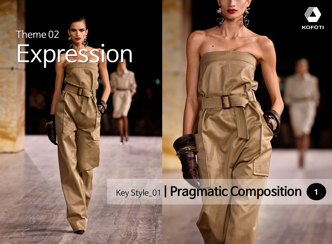 24 F/W Women's Style Forecast: Theme 2 - Expression - Key Style 01 Pragmatic Composition (1 ...