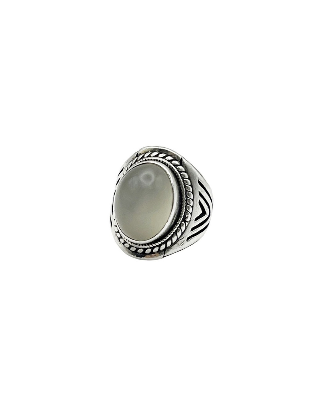 Vintage Prehnite Cabochon 925silver Ring : ENCANTO