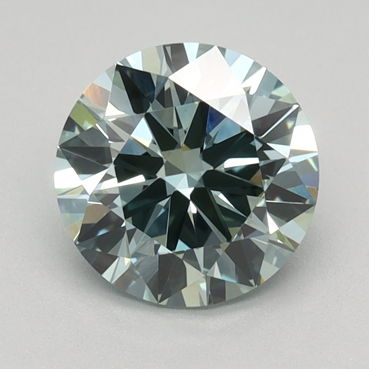 1.09ct Fancy Intense Greenish Blue VVS2 Ideal 라운드 다이아몬드 (랩그로운 IGI 감정서 동봉) : SANG & BETH
