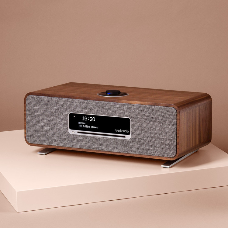 루악오디오 R3s 일체형 CDP 라디오 블루투스 스피커 월넛 색상