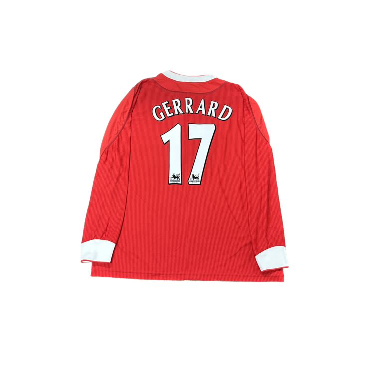 2002-2004 Liverpool Home L/S #17 Gerrard Shirt - XXL : 433 SEOUL