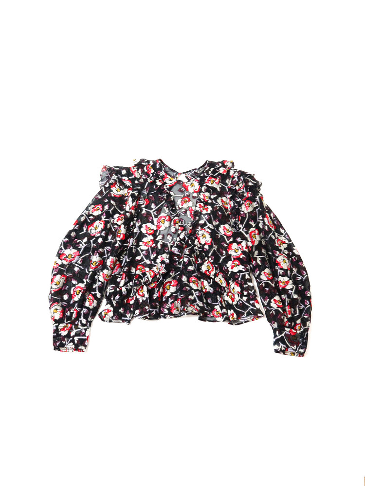 ISABEL MARANT RUFFLE BLOUSE : oaens