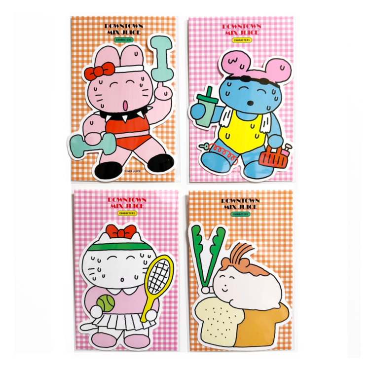 [다운타운믹스주쓰] 건강 빅스티커 - 4종 : paperuler