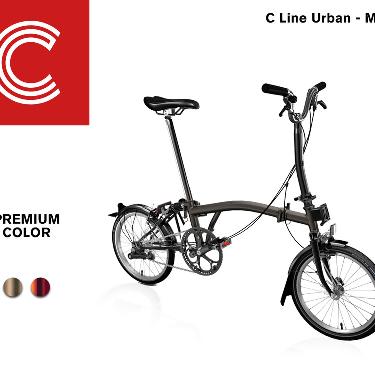 브롬톤 2023 C Line Urban - Mid C 라인 어반 - 미드 핸들바 - 블랙라커 : 503BIKE