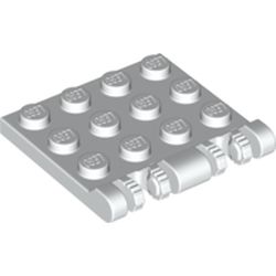 레고부품 White Hinge Plate 3 x 4 Locking Dual 2 Fingers, 7 Teeth (50337/ ...