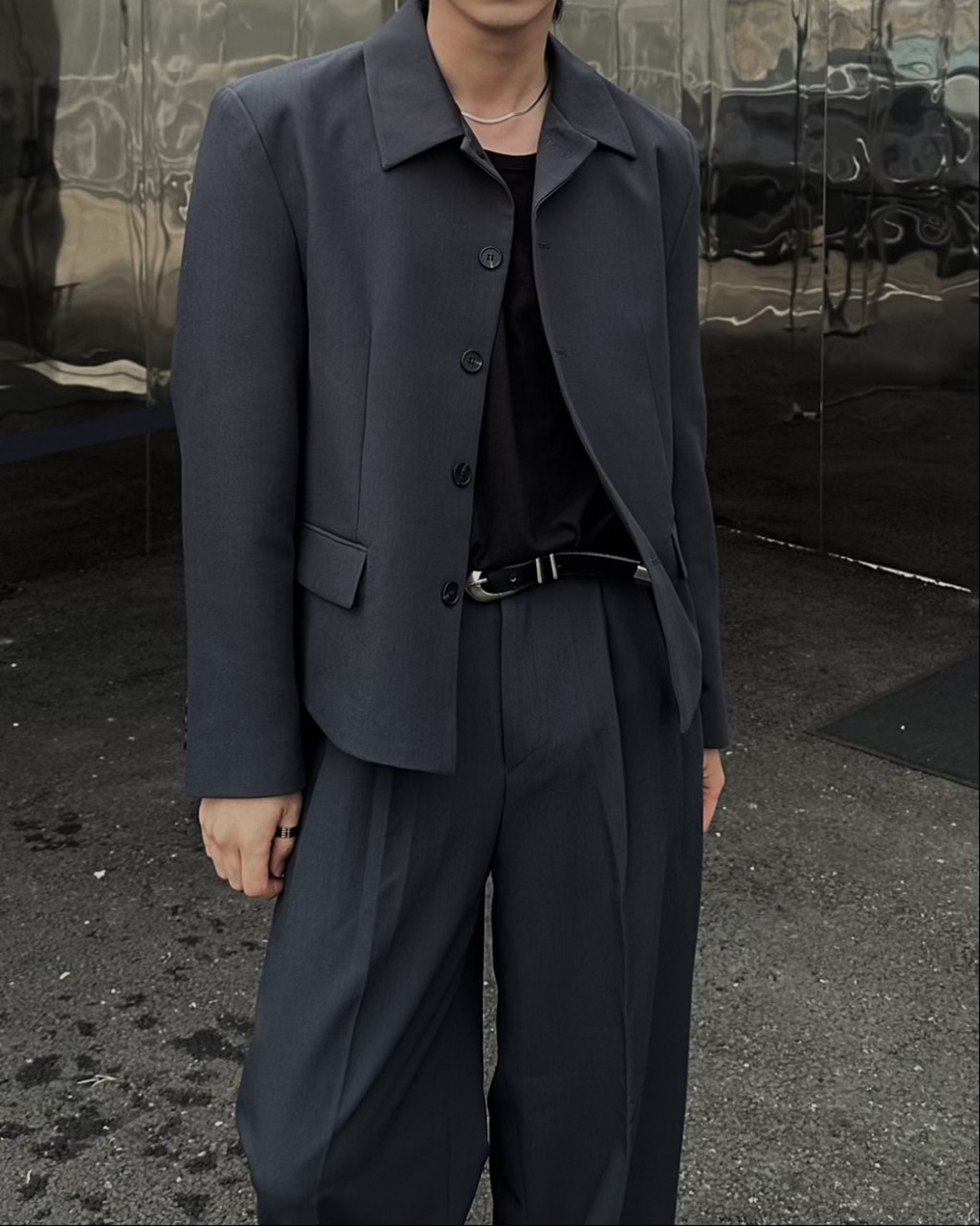 (셋업가능) 카밀 스텐카라 크롭 자켓 2COL : 이치반