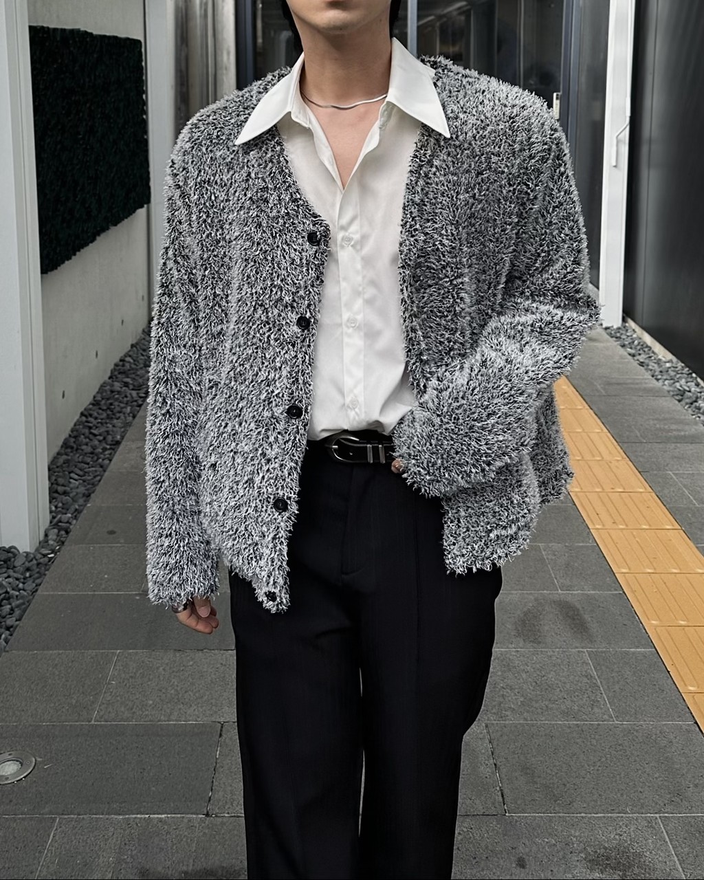 프릴 모헤어 브러쉬 가디건 2COL : 이치반