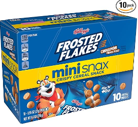 Kellogg's Frosted Flakes Mini Snax Crispy Cereal Snacks (1box/10 ...