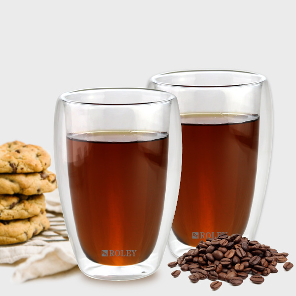 로레이 이중 내열 홈카페 유리컵 2p SET (320ml) (컬러박스) : 순삭쇼핑 - SOONSAC