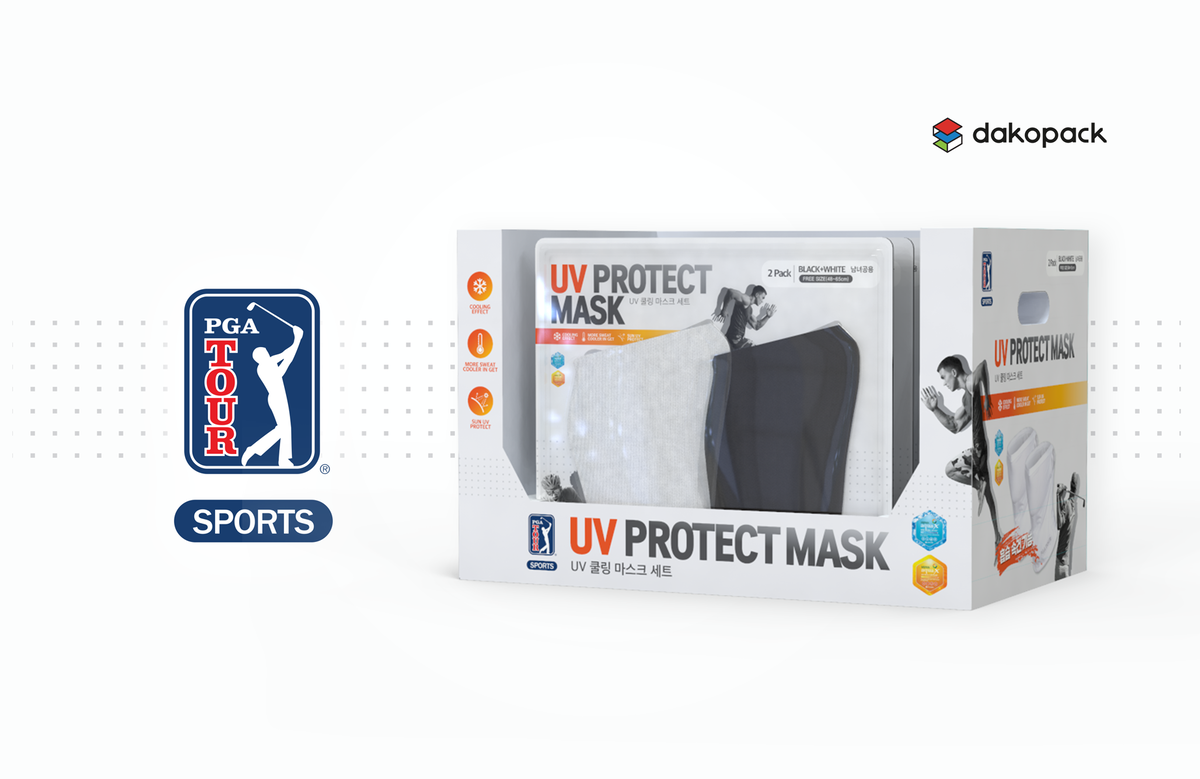 코스트코 | PGA TOUR UV차단 마스크 2팩 기획·디자인·제작·포장 납품 : 프로젝트