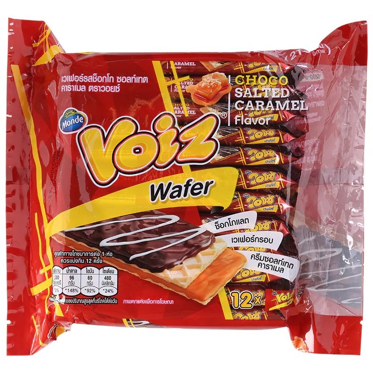 voiz/วอยซ์ เวเฟอร์รสช็อกโกคาราเมล 18 กรัม x 12 : นิโกะ นิโกะ มาร์เก็ต/ตัวแทนจัดซื้อและจัดส่ง ...
