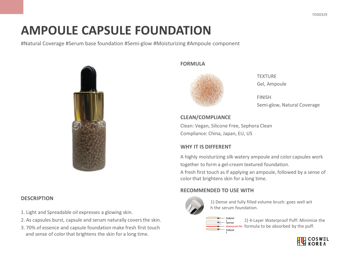 Ampoule Capsule Foundation : Coswel Korea - Notice