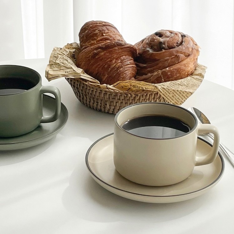 [삼보상사] 매트끝라인커피잔 : 단길