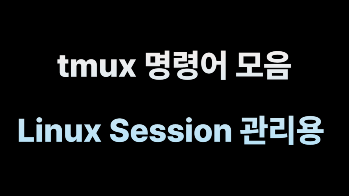 linux tmux session 관련 명령어 모음 : 윤자동