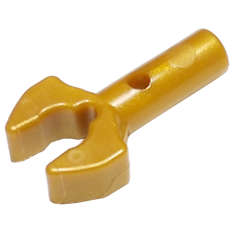 레고부품 Pearl Gold Bar 1L with Clip Mechanical Claw - Cut Edges and Hole ...