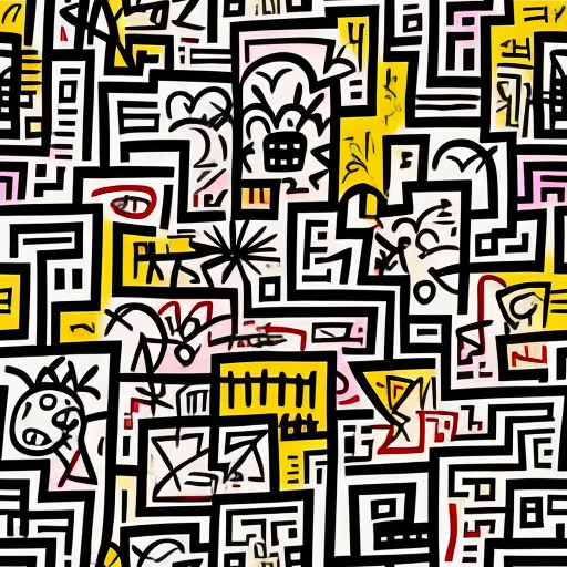Conversationals Graffiti Maze Complexity | Seamless Pattern | 12x12 ...