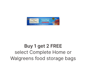 B1G2 FREE Complete Home or Walgreens Food Storage Bags : 미국생활 스마트한 소비의 ...
