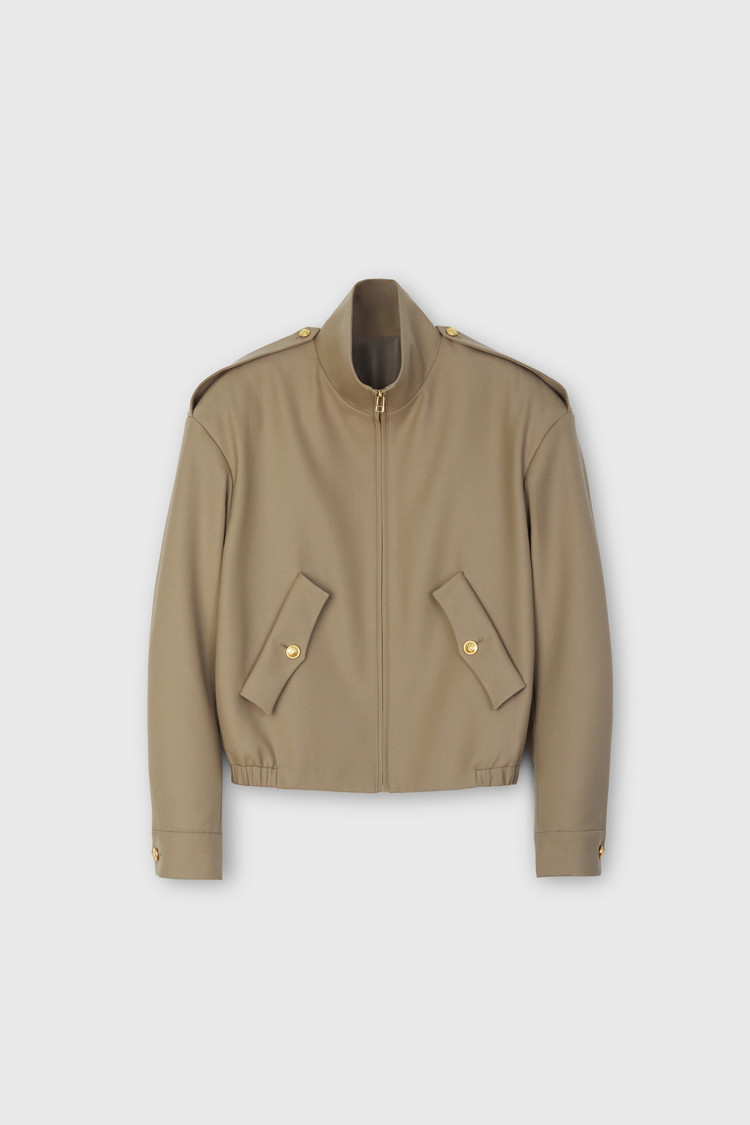 EPAULET WOOL OFFICER BLOUSON IRISH BEIGE : TAILLE 타일레